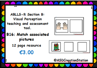 ABLLS R B16 Match associated pictures – Teaching Creation Station